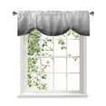 Black Gray Mosaic Tie Up Valances Curtain, Minimalist Abstract ...