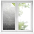 Black Gray Mosaic Window Privacy Film, Minimalist Abstract Hexagonal ...