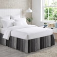 Black Gray Ombre Bed Skirt Queen Size 18 Inch Drop, Gray Black Wood ...