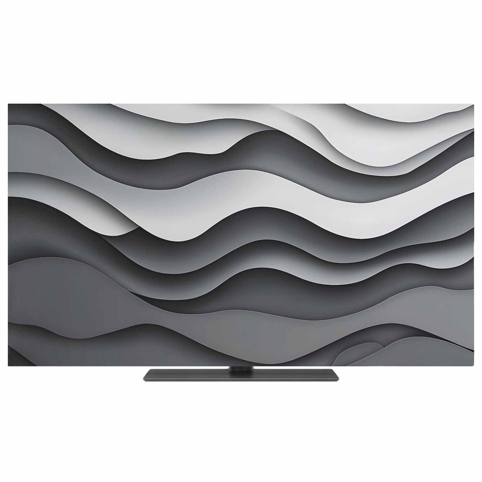 Black Gray Ombre TV Dust Cover,Stretchable TV Screen Desktop Computer ...