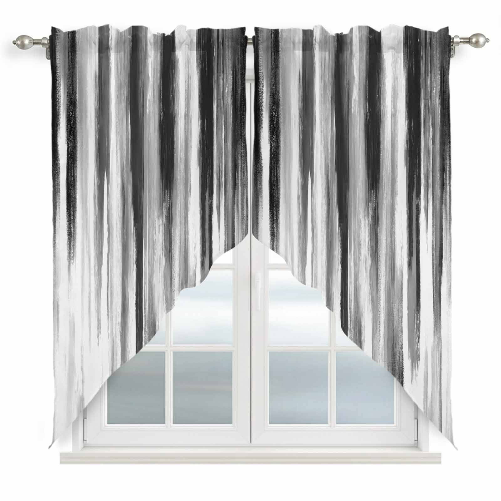 Black Gray White Swag Curtains Vintage Rustic Abstract Ombre Aesthetic ...