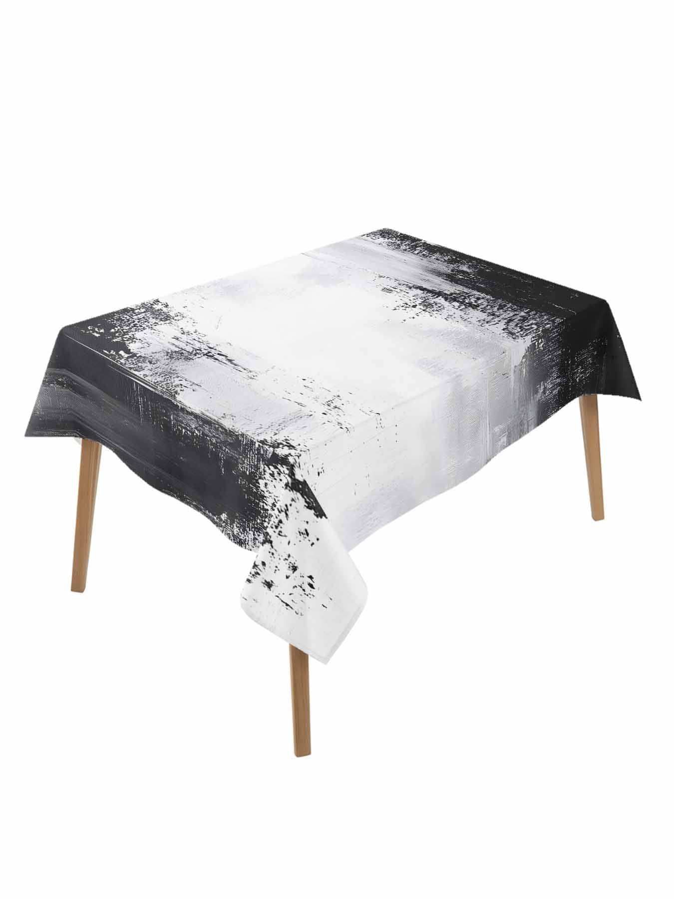 Black Gray White Table Cloth, Minimalism Abstract Ombre Aesthetic ...