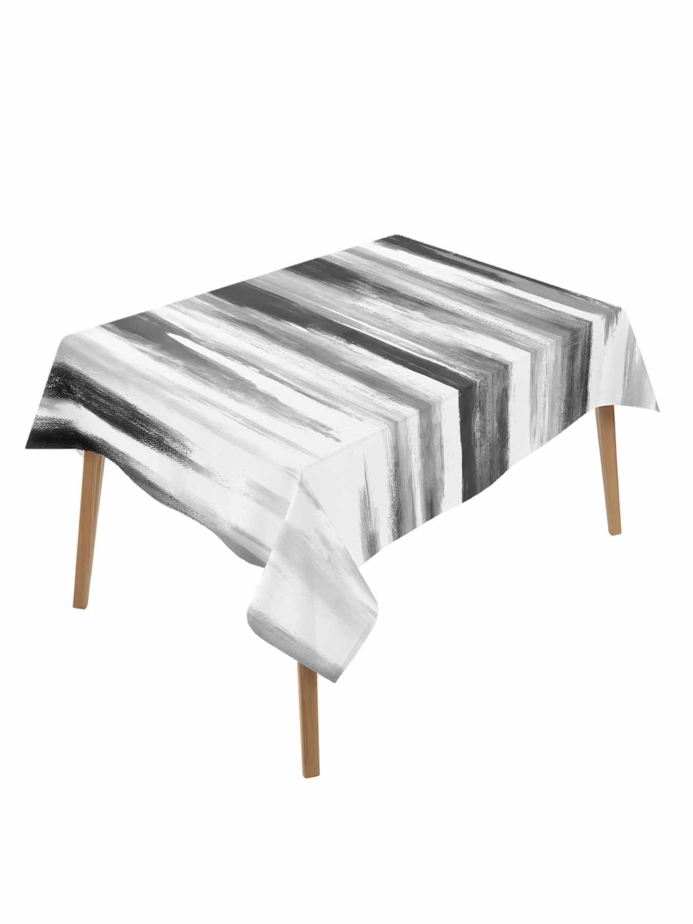 Black Gray White Table Cloth, Vintage Rustic Abstract Ombre Aesthetic ...