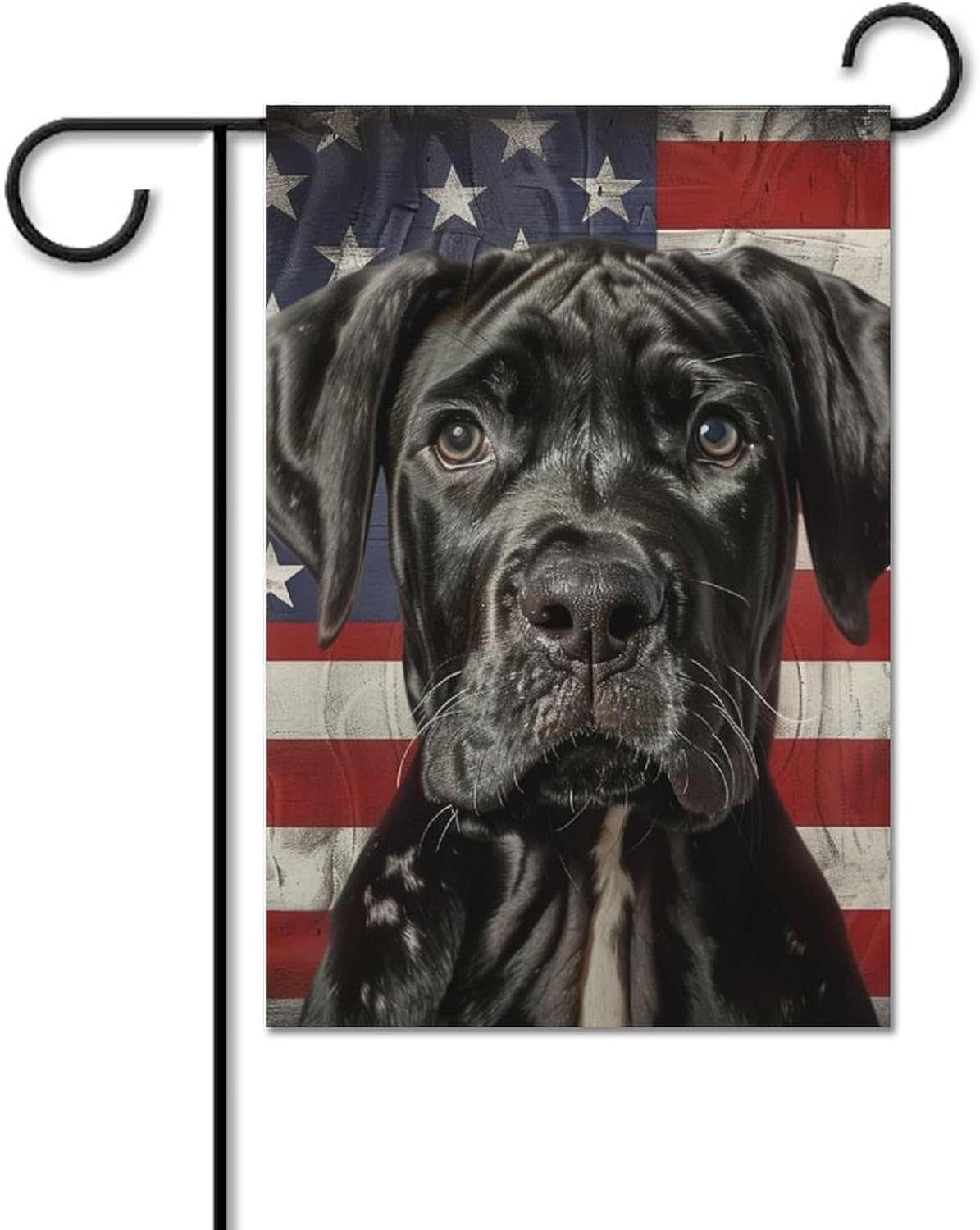 Black Great Dane Dog 4th of July Garden Flags12 X 18 inch Flag Yard ...