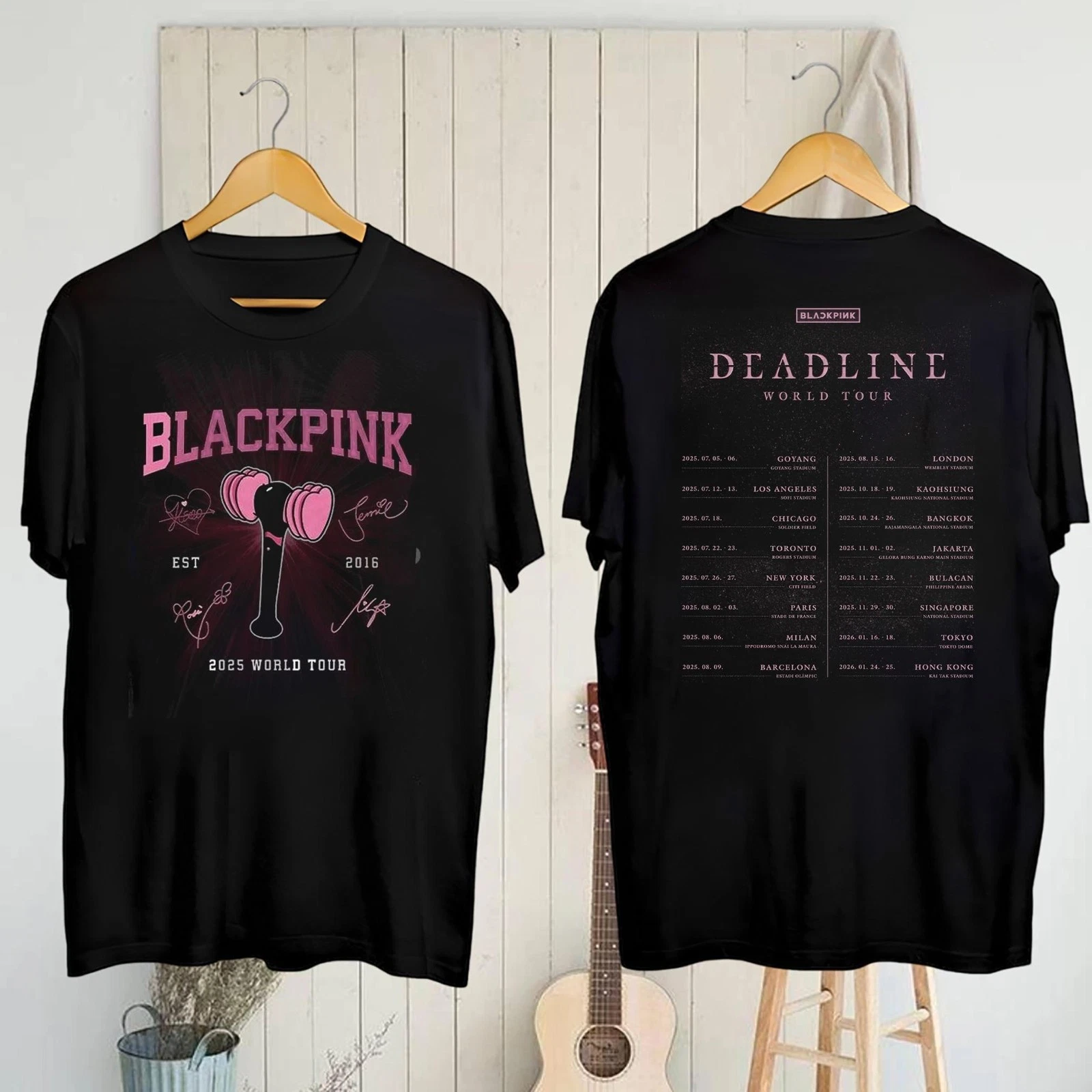Black Great Pink Deadline World Tour 2025 Shirt Black Best Pink Blink ...