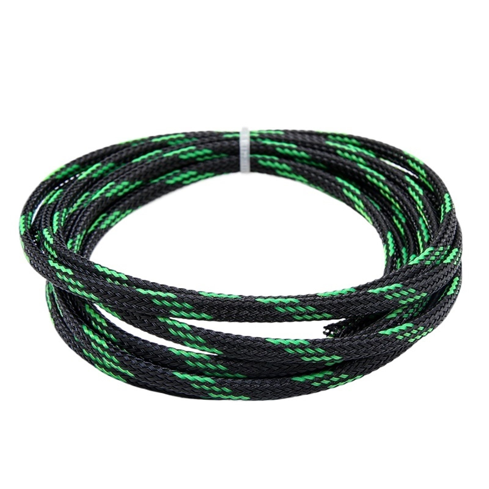 Black Green Braid Sleeve High Density Sleeving Cable Wrap Sheath For ...