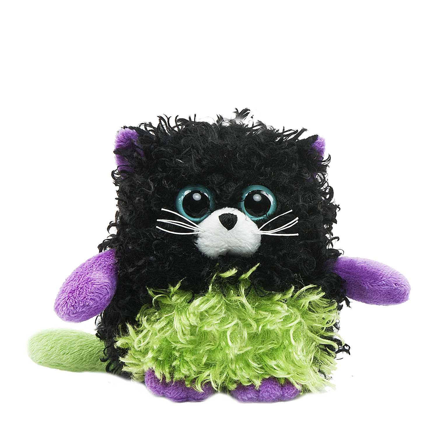 Black & Green Cat Whoorah Friends Plush by Ganz - Black Cat Plush Doll ...