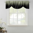 Black Green Ombre Tie Up Valances Curtain, Abstract Modern Lines ...