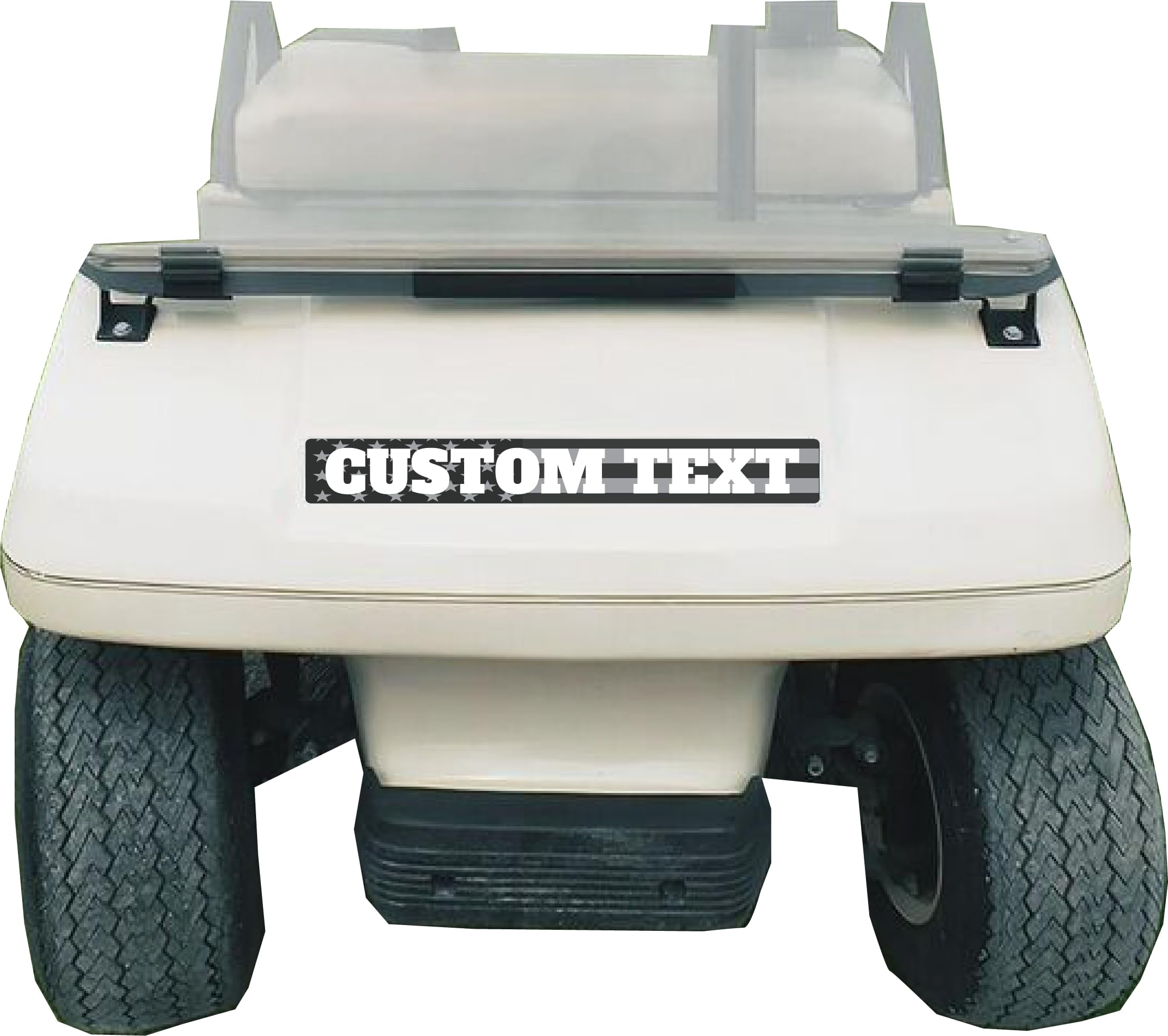 Black & Grey American Flag Club Car DS & Carryall Golf Cart Front Name ...