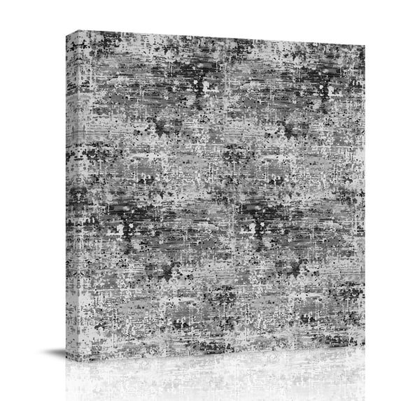 Black Grey Canvas Wall Art for Living Room, Abstract Modern Boho ...