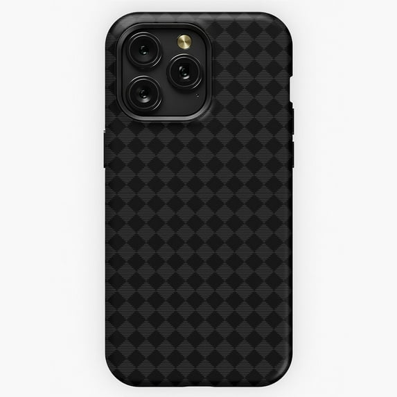 Black Grey Checkers Minimalist Grid Pattern iPhone Case 17 16 15 14 13 ...