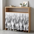 Black Grey Forest Cabinet Curtain 35"Wx35"L,Dustproof Under Sink Skirt ...