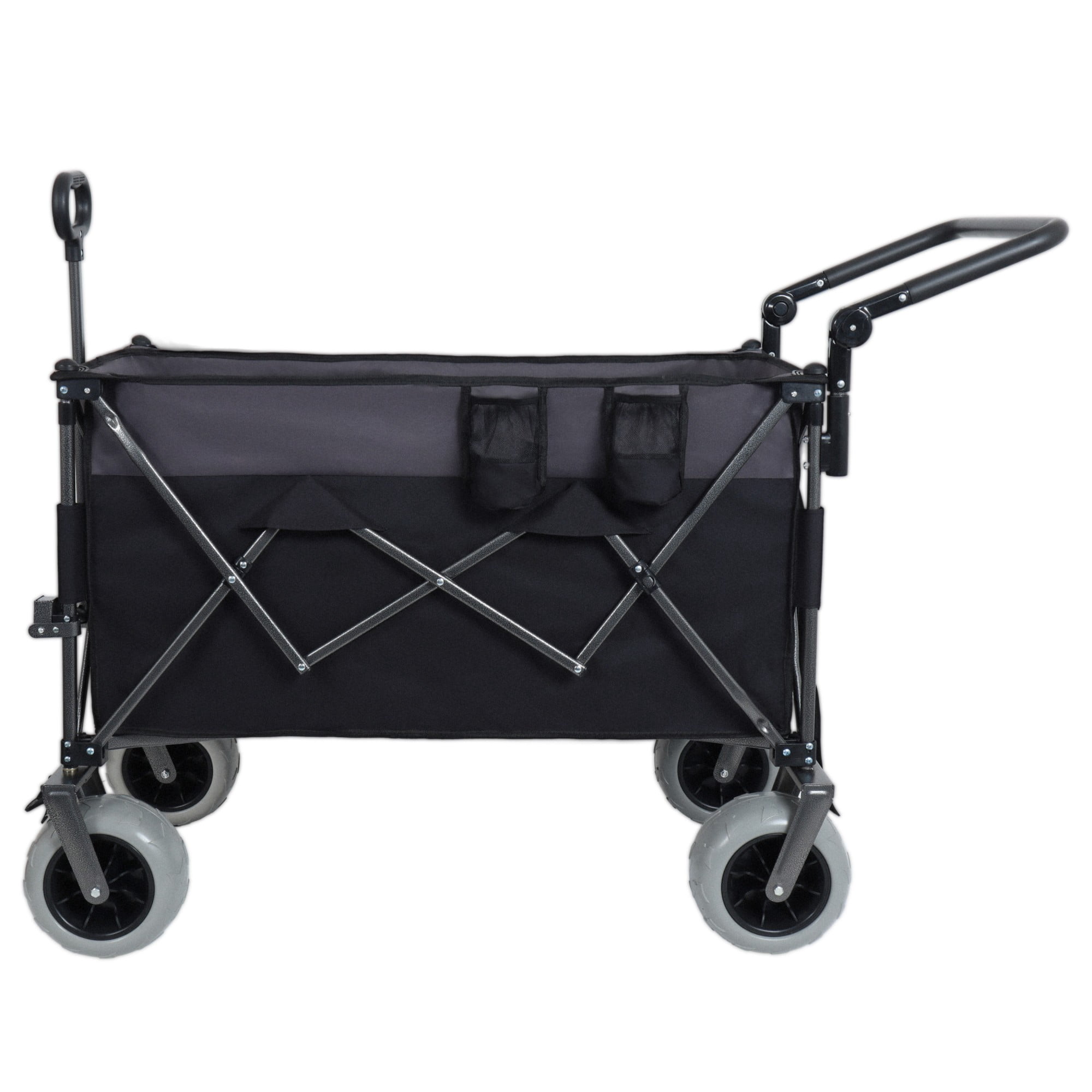 Black+Grey Heavy Duty Garden Cart - All Terrain Garden Cart, 480LBS ...