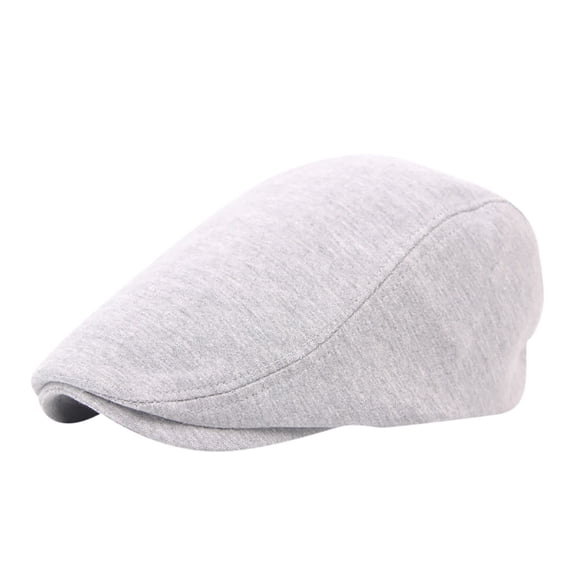 Black Grey Herringbone Newsboy Flat Cap Mens Classic Visor Hat, White ...