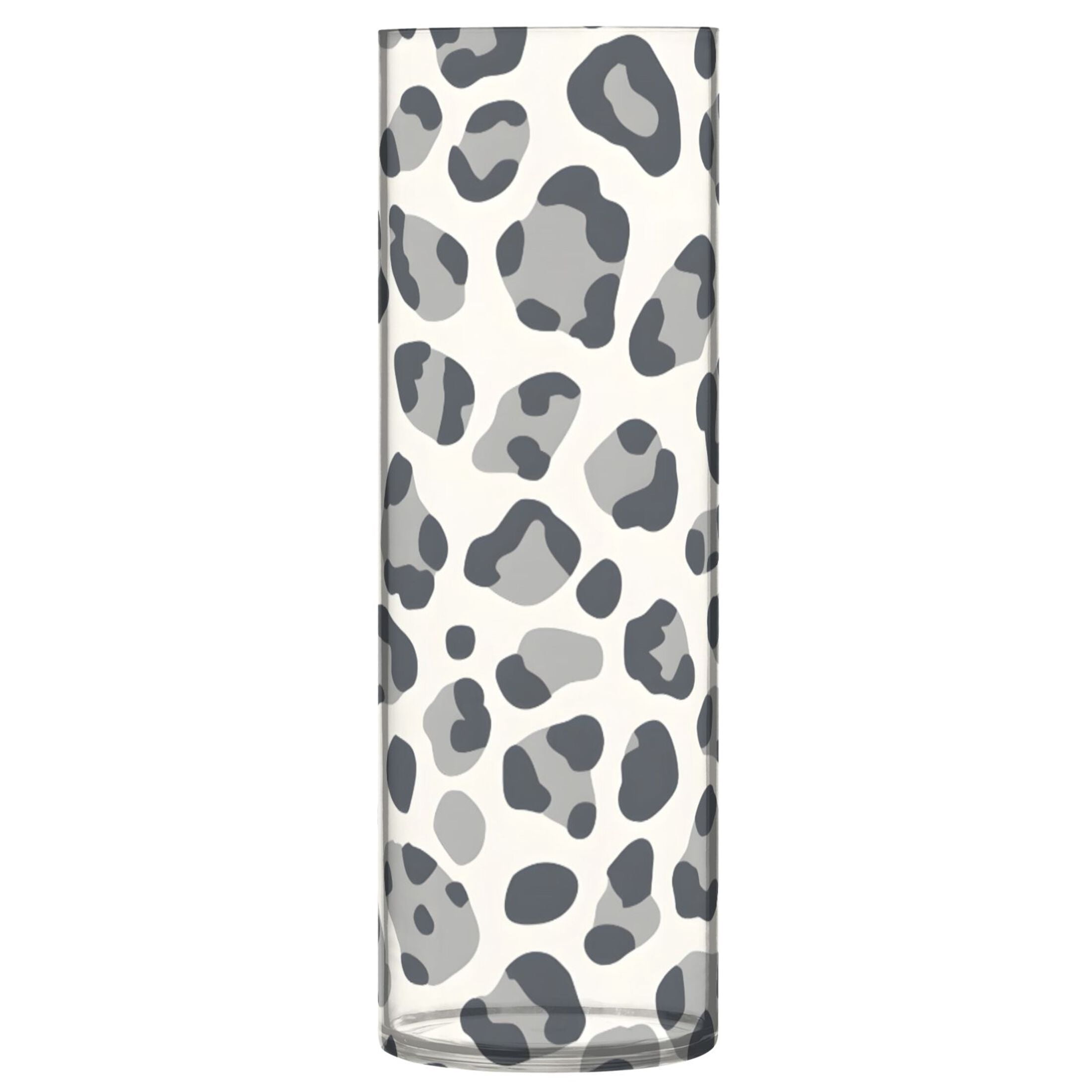 Black Grey Leopard Pattern Vase Flower Vase Clear Unbreakable Plastic ...
