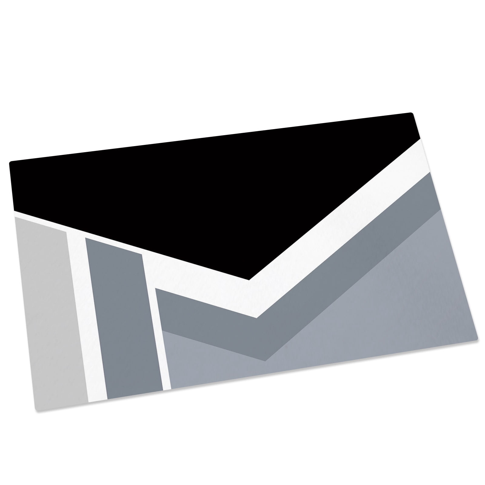 Black Grey Lines Door Mat 18x30 Inch Geometric Abstract Black White ...