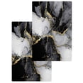 Black Grey Marble Kitchen Dish Towels for Drying Dishes Set of 2 ...