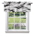 Black Grey Marble Waves Valances for Windows, Modern Abstract Art ...