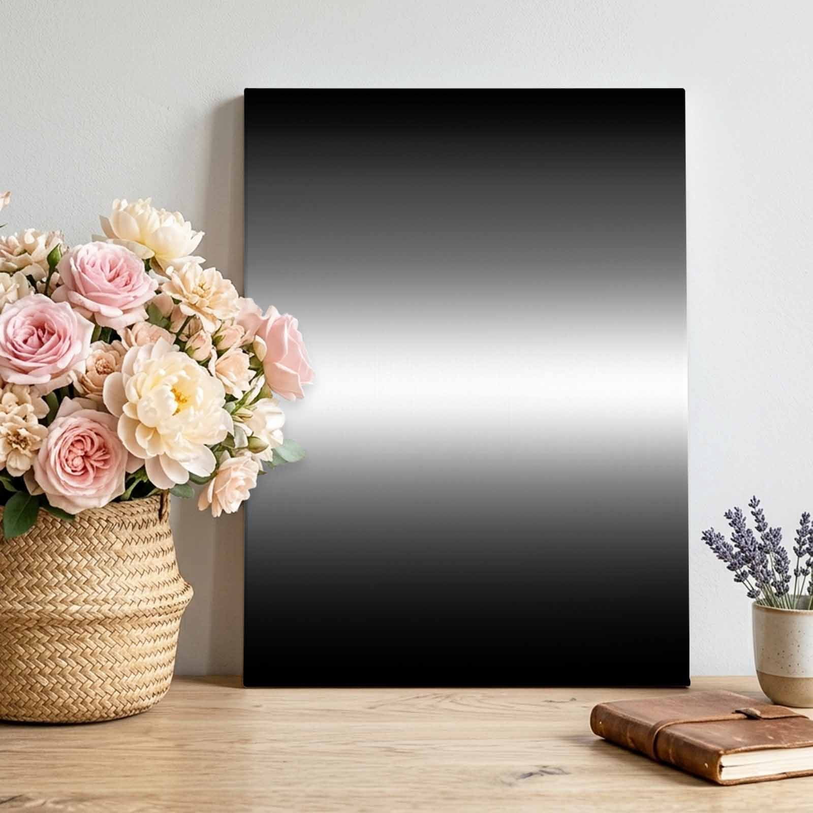 Black Grey Ombre Canvas Wall Art for Living Room, Modern Gradient ...