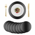 Black Grey Ombre Round 13 Inch Placemats Set of 8, Gradient ...