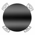 Black Grey Ombre Round Table Cover, Modern Gradient Solid Color ...