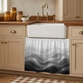 Black Grey Ombre Small Cabinet Curtains 10"W x 11"L, Summer Beach Ocean ...