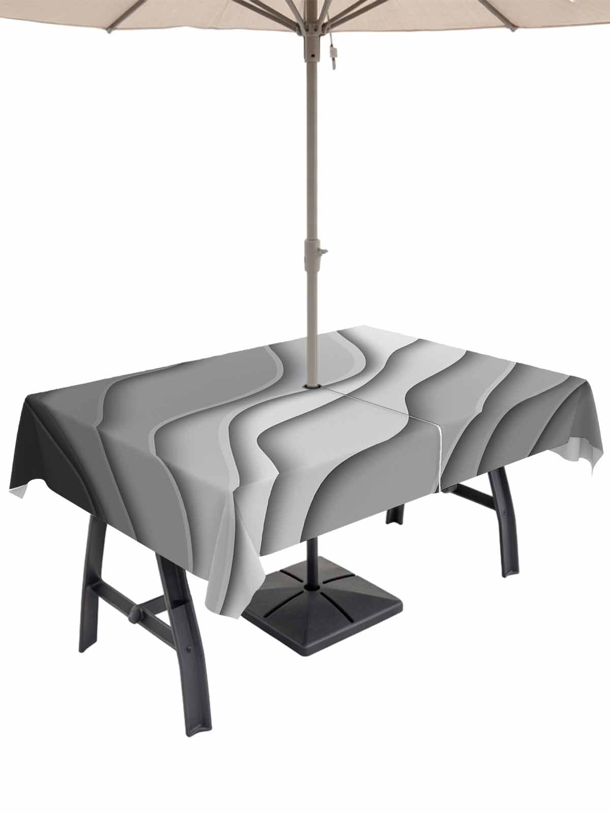 Black Grey Ombre Table Cloth Rectangle Outdoor Tablecloth, Modern ...
