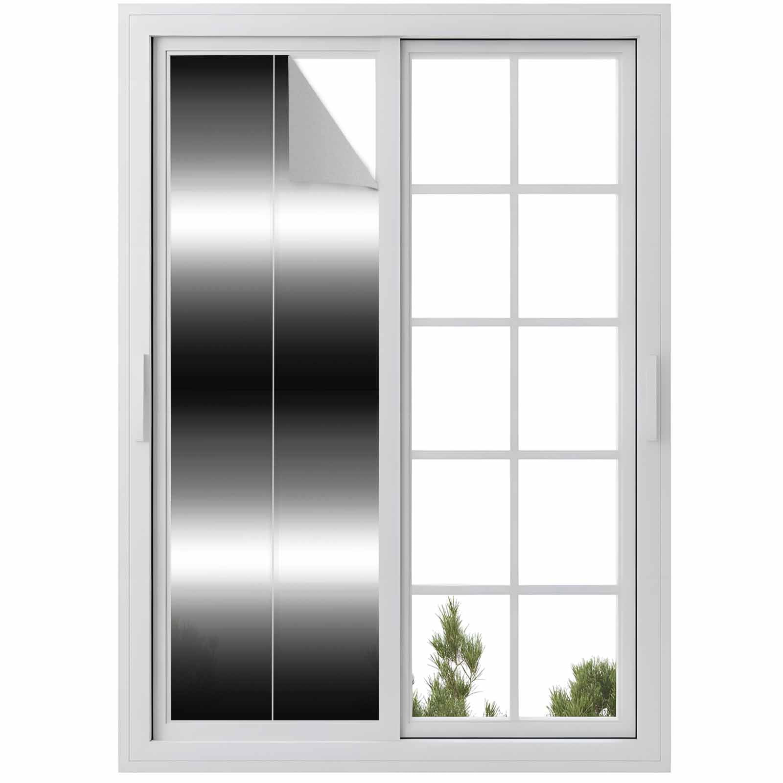 Black Grey Ombre Window Privacy Film Modern Gradient Abstract Art ...