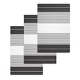 Black Grey Stripe Kitchen Dish Towels for Drying Dishes Set of 3 ...