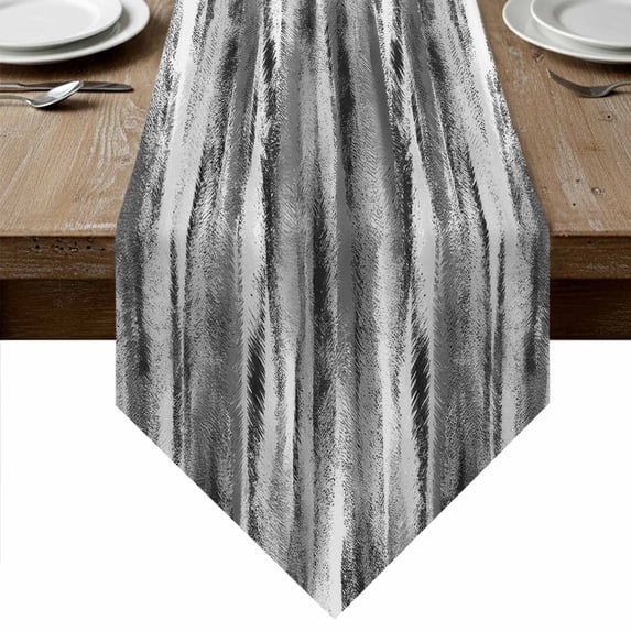 Black Grey Vintage Table Runner Linen Burlap Table Runner 120 Inches ...