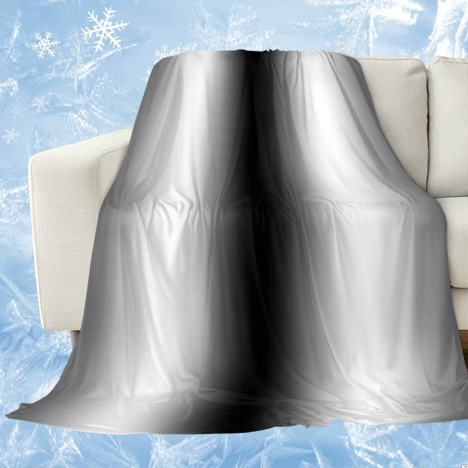 Black Grey White Cooling Blanket,Lightweight Breathable Summer Throw ...