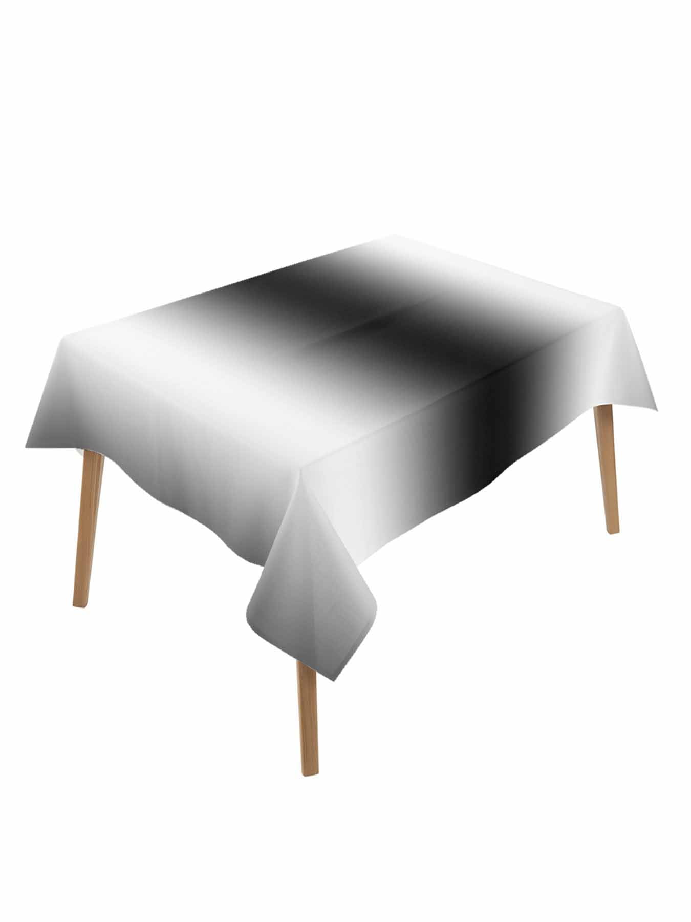 Black Grey White Table Cloth, Farmhouse Ombre Color Modern Simple ...