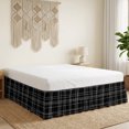 Black Grid Line Bed Skirt Bed Skirts King Size 18 Inch Drop, Modern ...