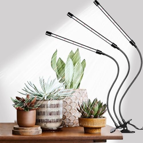 Black Grow Lights for Indoor Plants, 126LEDs Clip Plant Lights, Full ...