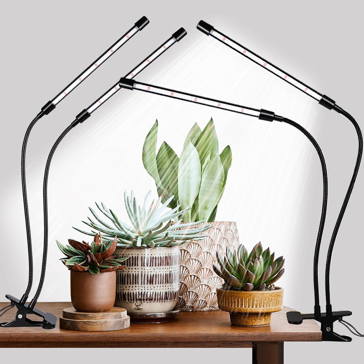 Black Grow Lights for Indoor Plants, 168 LEDs Clip Plant Lights, Full ...