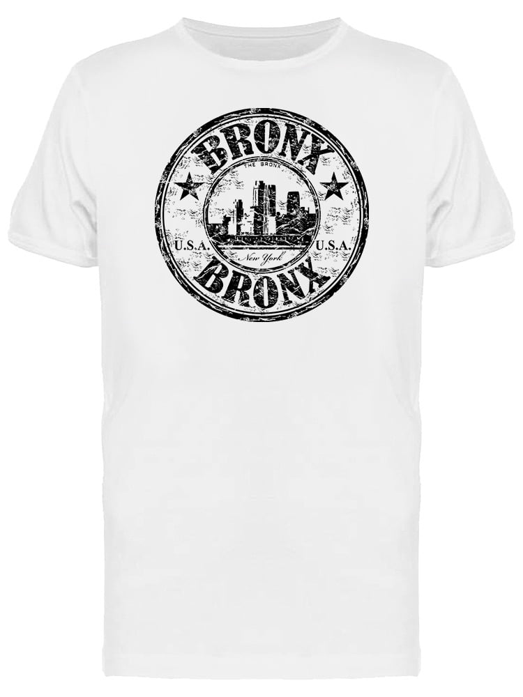 Black Grunge Rubber Stamp Bronx T-Shirt Men -Image by Shutterstock ...