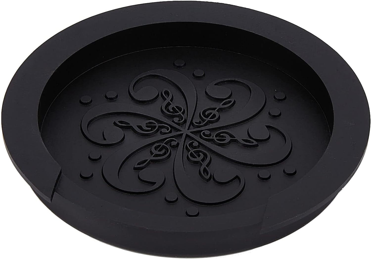 Black Guitar Sound Hole Cover 3.93 Inch Guitar Feedback Eliminator Soft ...