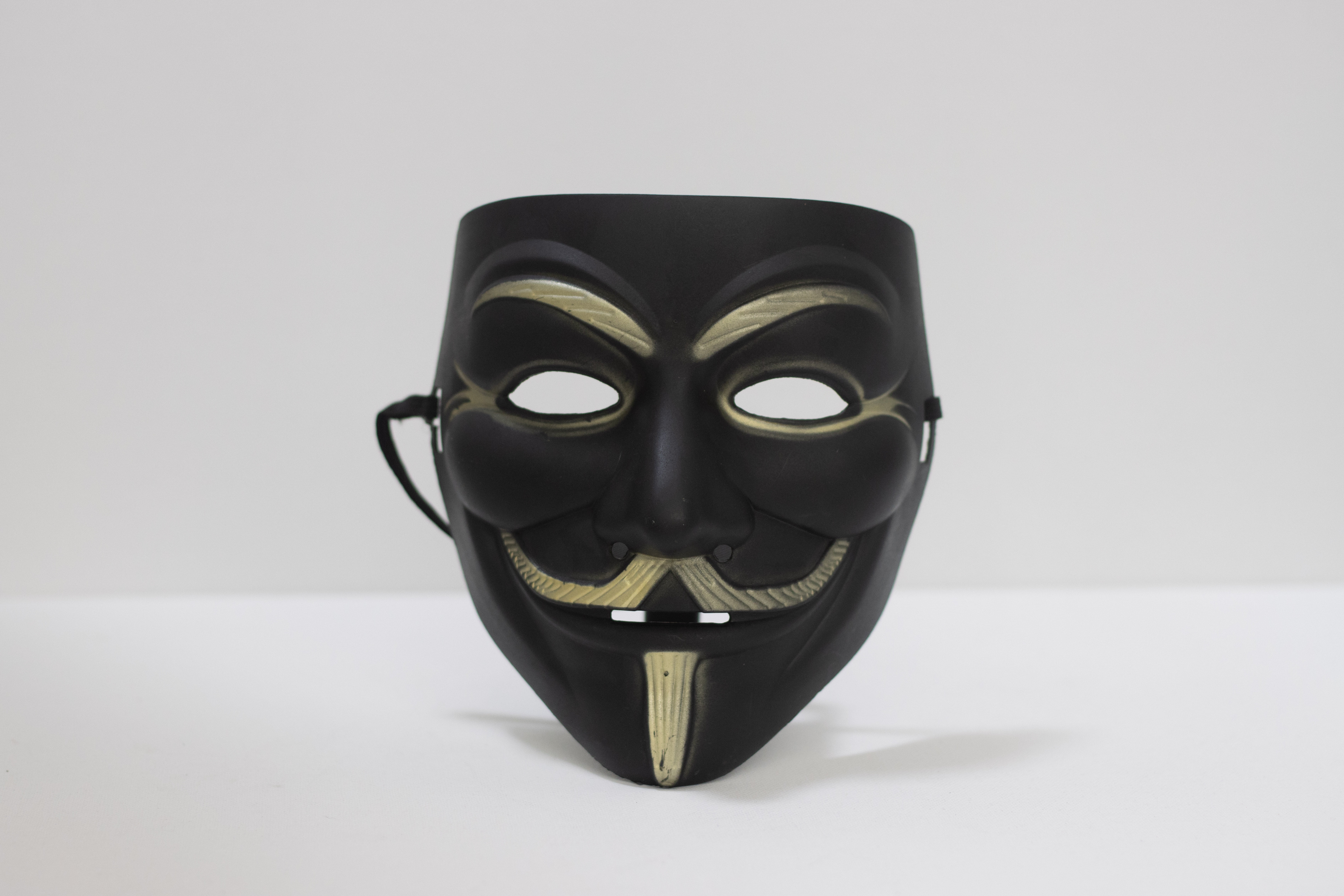 Black Hacker Mask Costume Accessory for Themed Events and Parties ...
