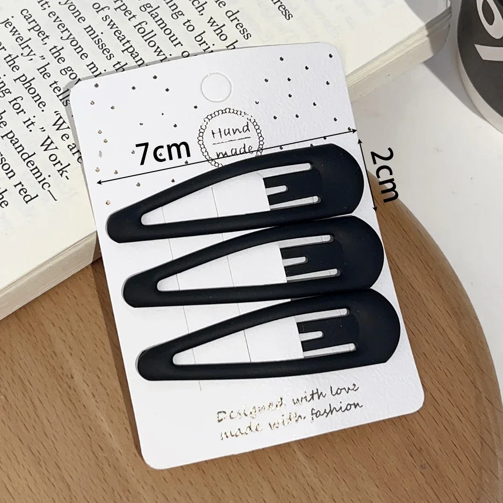 Black Hair Clips for Bangs Styling and Broken Hair Fixing Simple - 12 ...