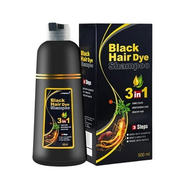 Black Hair Dye Shampoo 3 in 1 for Gray Hair, Herbal Hair Dye Natural ...