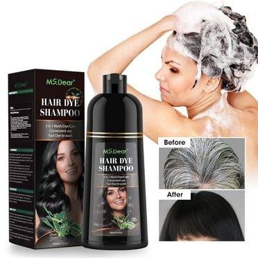 10 PCS Semi-Permanent Hair Color Shampoo - 3 in 1 Instant Hair Dye for ...