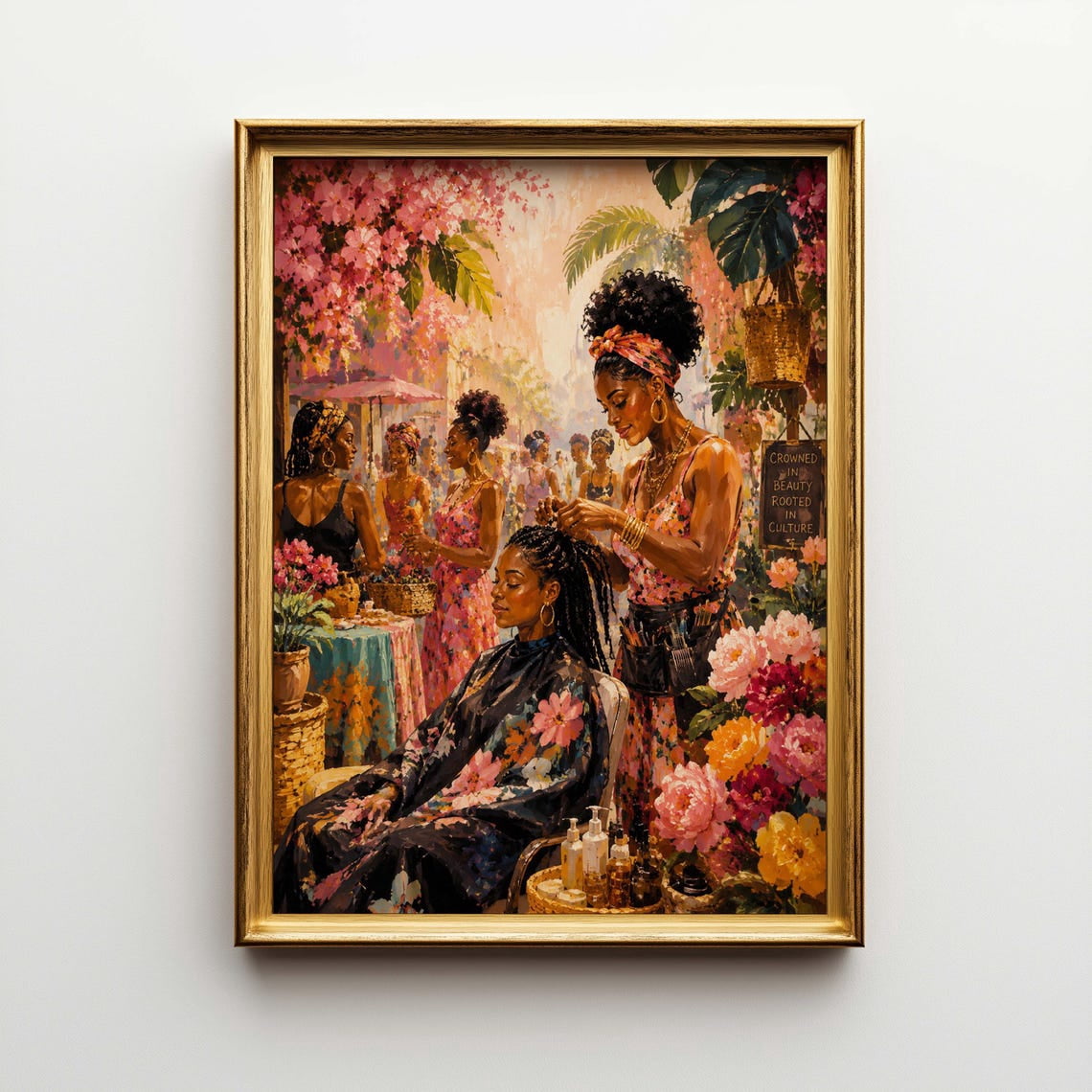 Black Hairdresser and Contemporary Diaspora Salon Poster Unframed Paper ...