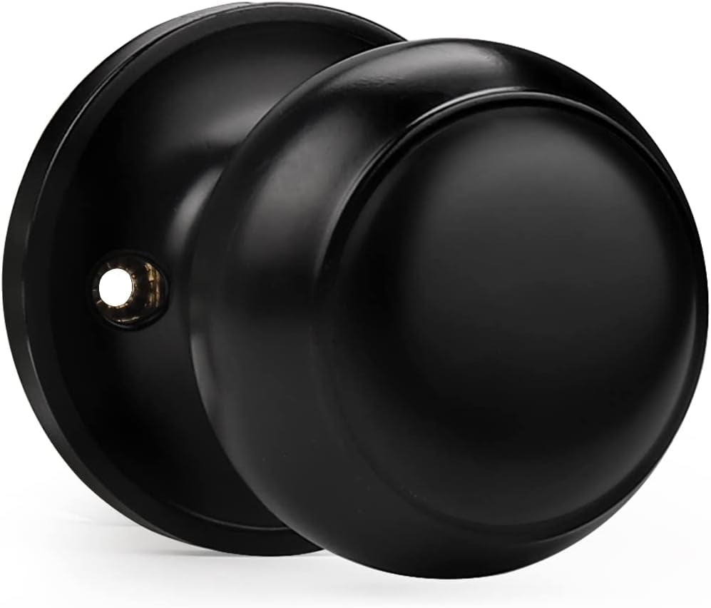 Black Half Dummy Door Knob, Round Non-Turning Door Handle, Inactive ...