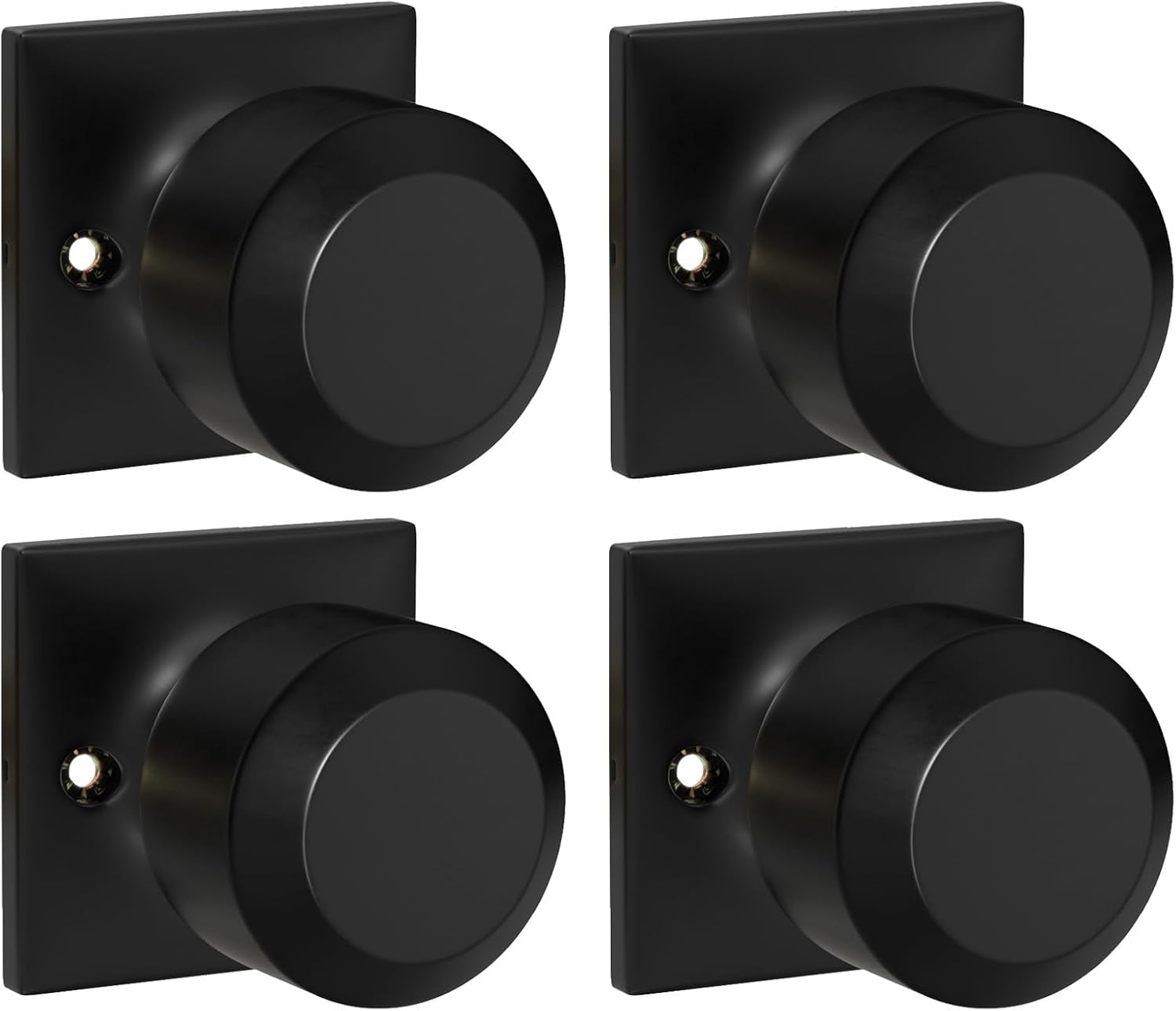 Black Half Dummy Door Knobs, Single Side Door Handles for Closets ...