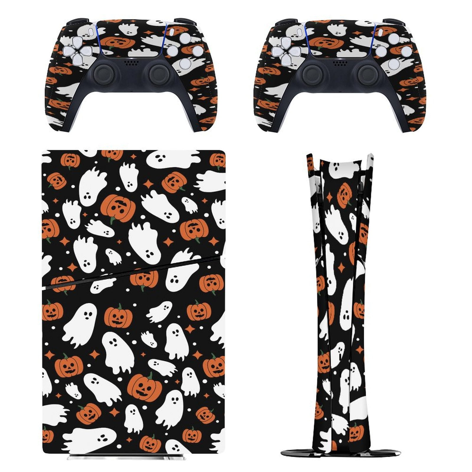 Black Halloween Background with Pumpkin PS5/PS5 Pro/PS5 Slim Digital ...