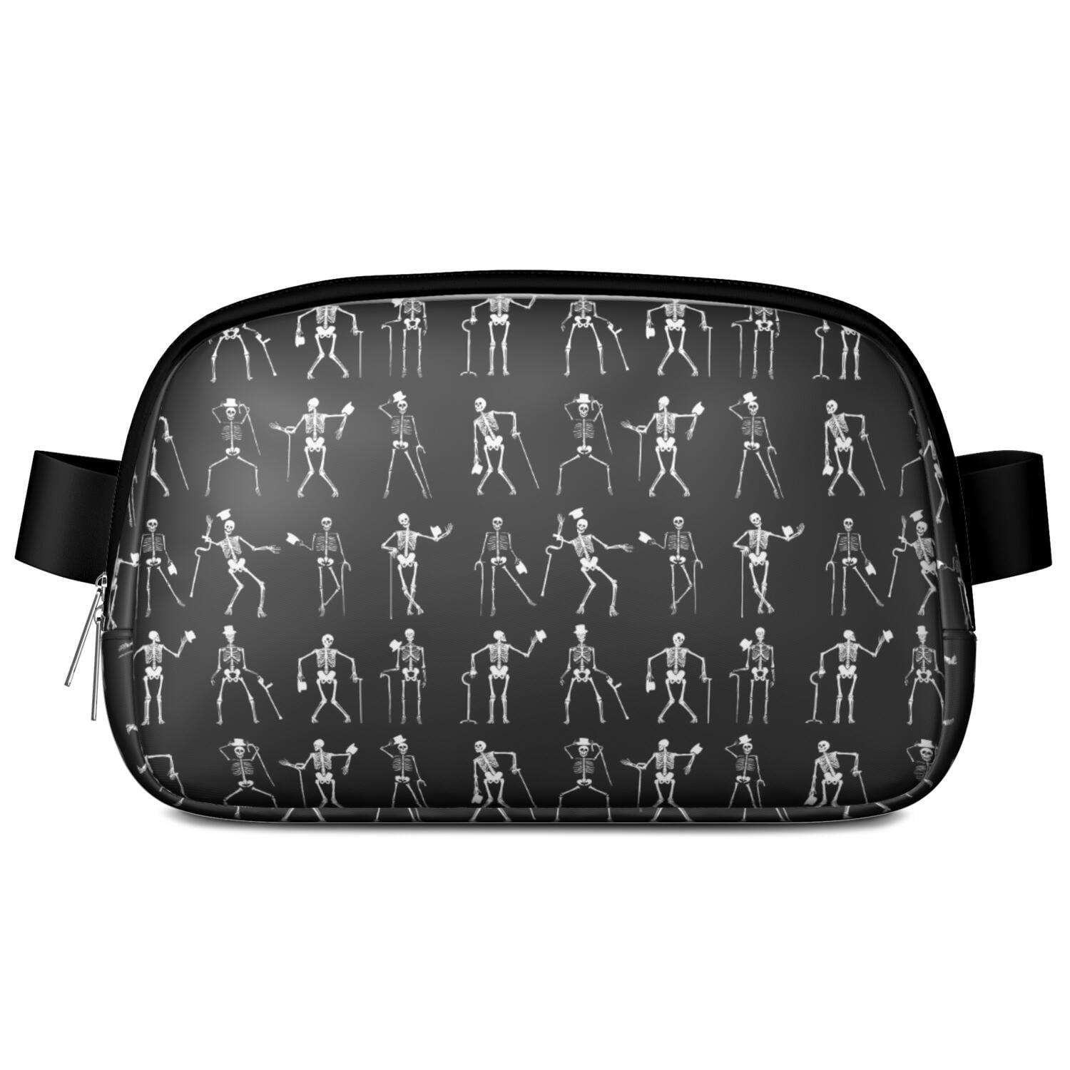 Black Halloween Dancing Skeleton Pattern Cute Fanny Packs for Women ...