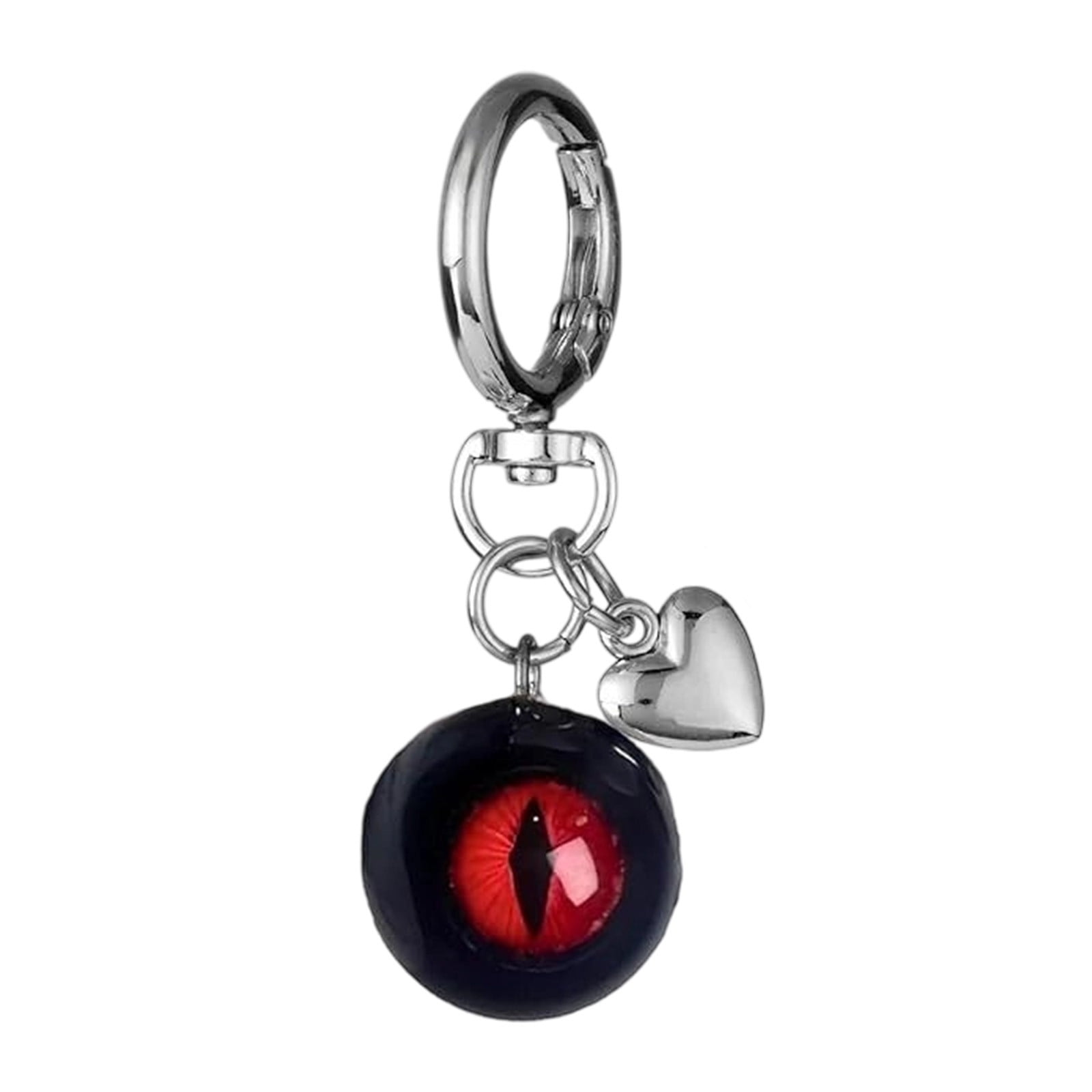 Black Halloween Eyeball Keychain, Spooky Gothic Themed Key Ring For ...