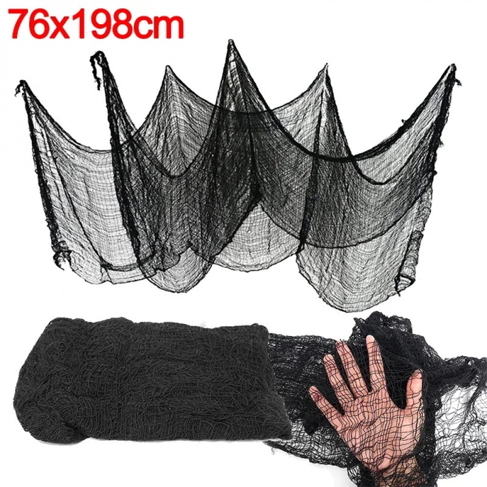Black Halloween Gauze Cloth Horror Netting Spider Web Decorations ...