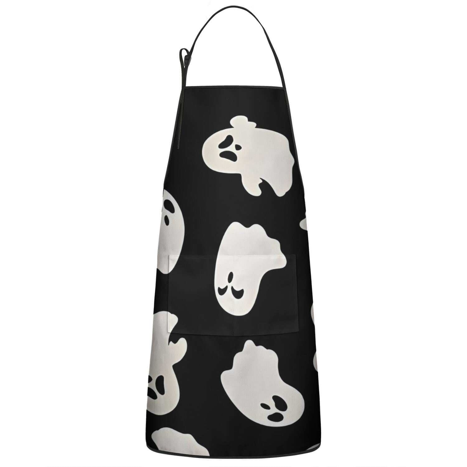 Black Halloween Ghost Silhouettes Apron-Garden Aprons for Women with ...