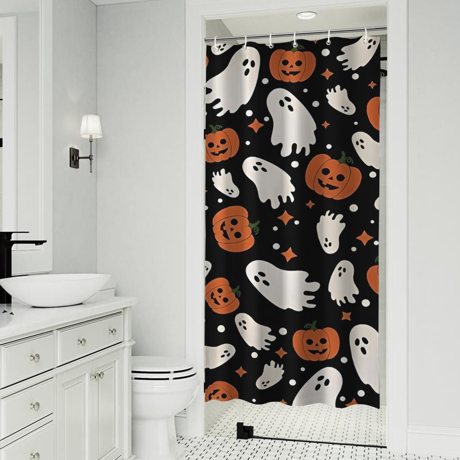 Halloween Shower Curtain Setnull